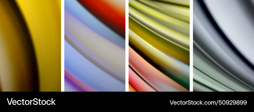 Rainbow style fluid color wave line background Vector Image