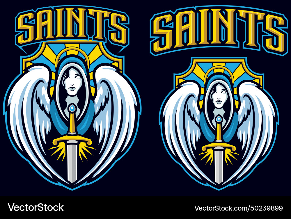 Saints team mascot Royalty Free Vector Image - VectorStock