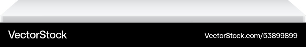 White shelf plastic or wooden board top view Vector Image