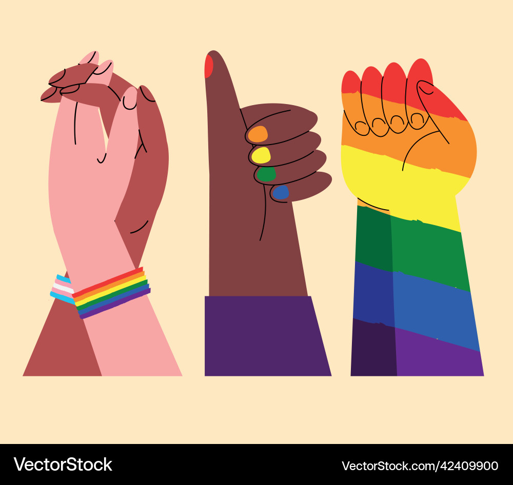 Diversity and inclusion three icons Royalty Free Vector