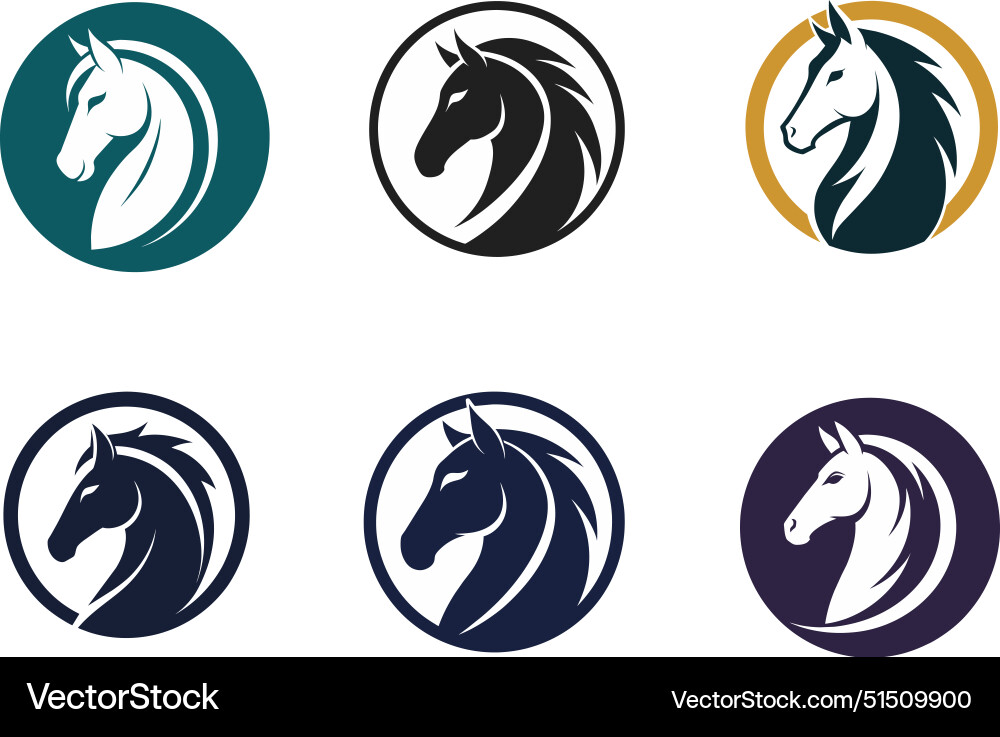 Horse head logo Royalty Free Vector Image - VectorStock