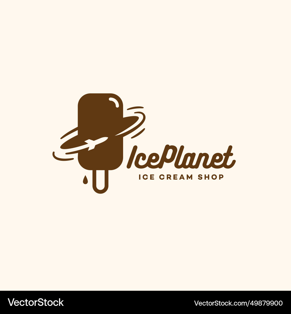 Ice cream shop logo Royalty Free Vector Image - VectorStock