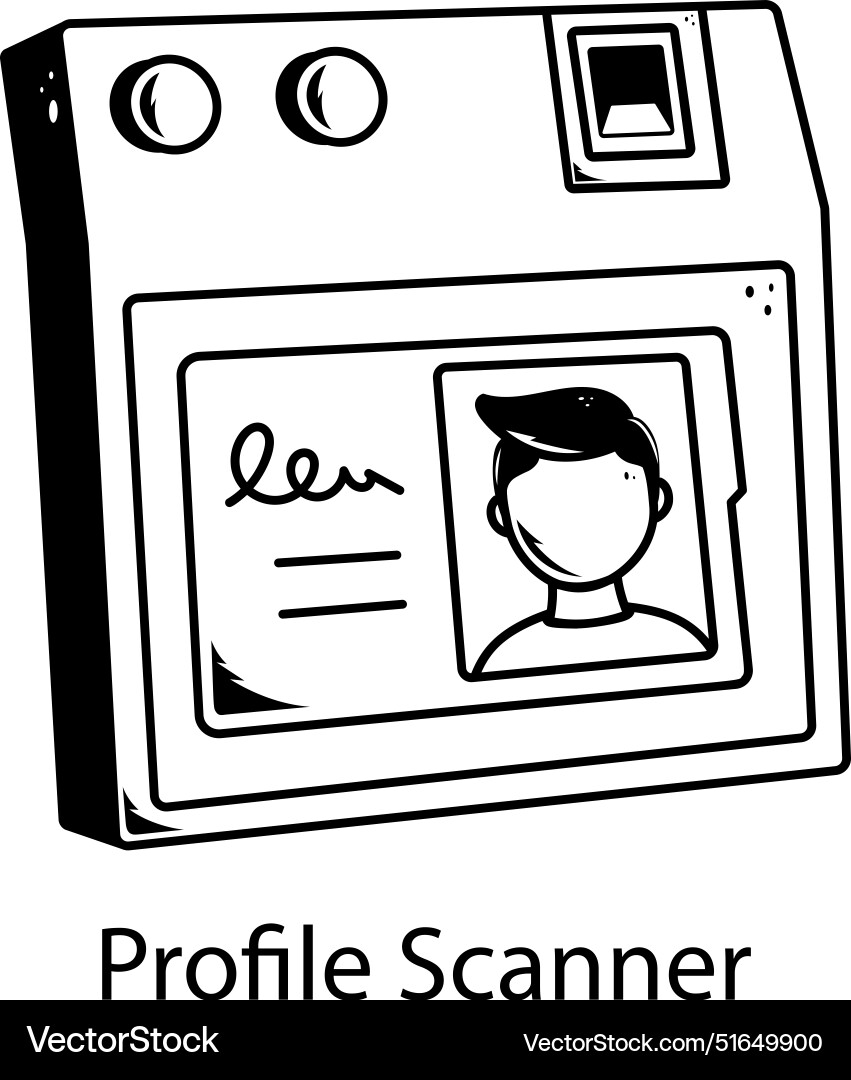 Profile scanner Royalty Free Vector Image - VectorStock