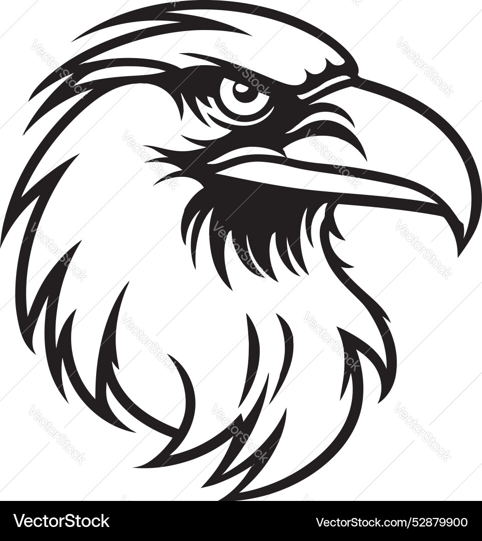 Raven silhouette minimalistic insignia Royalty Free Vector
