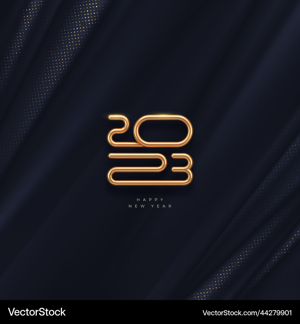 2023 new year logo on black background Royalty Free Vector