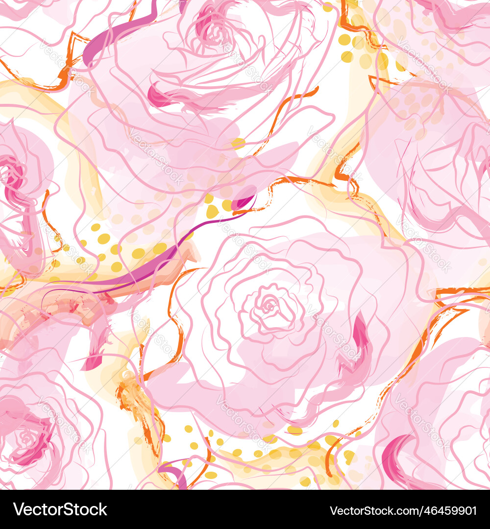 Abstract seamless floral pattern with flowers Vector Image