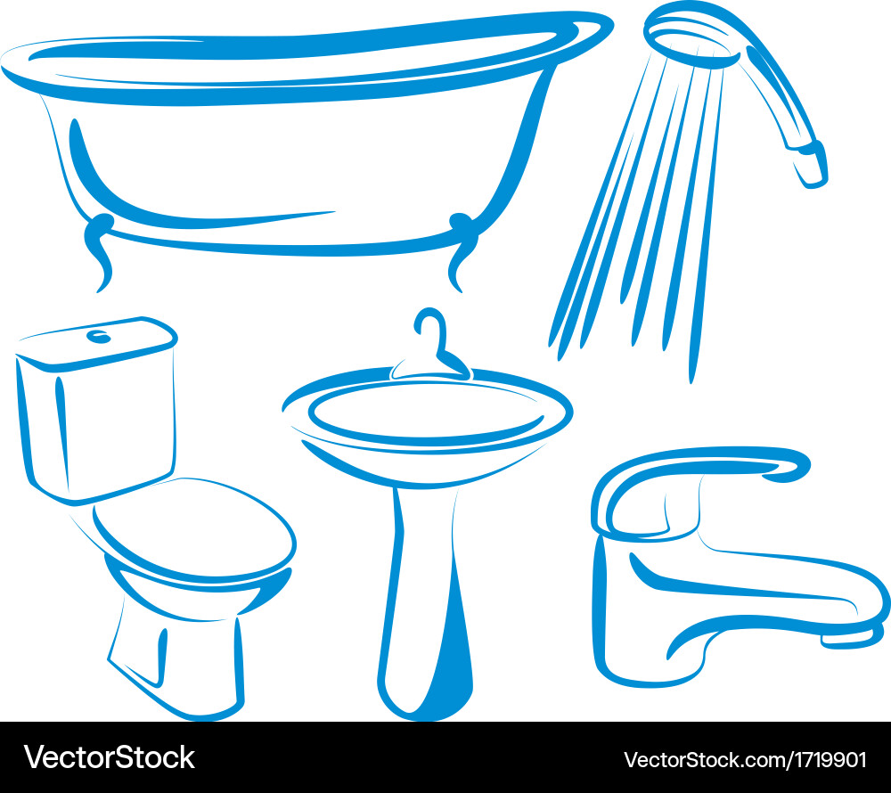 Bathroom Royalty Free Vector Image - VectorStock