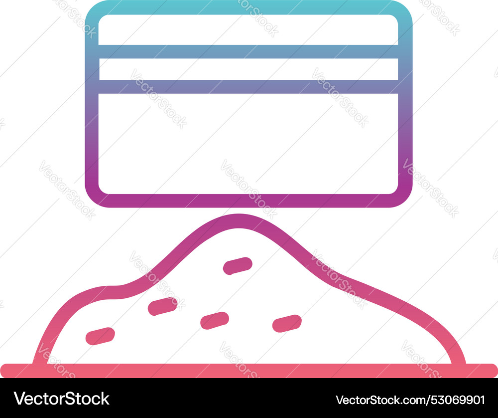 Cocaine line gradient design Royalty Free Vector Image