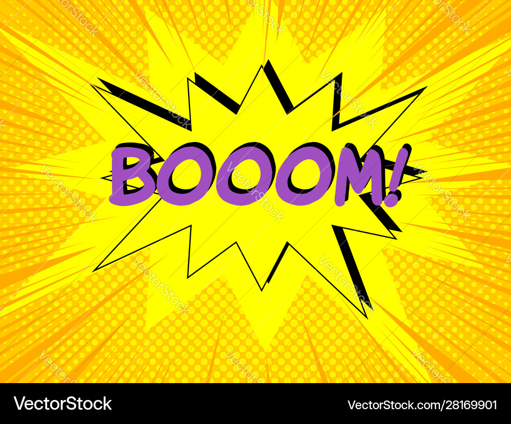 Comic hell explosive Konzept Lizenzfreies Vektorbild