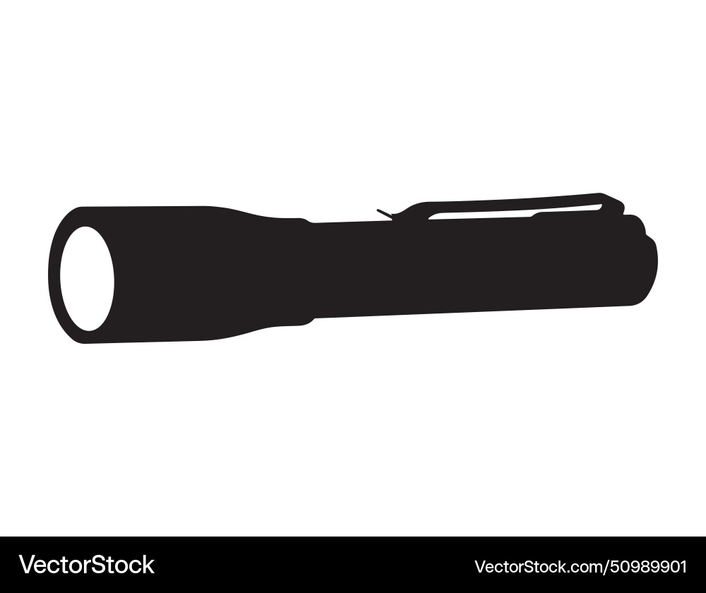 Flashlight silhouette art Royalty Free Vector Image
