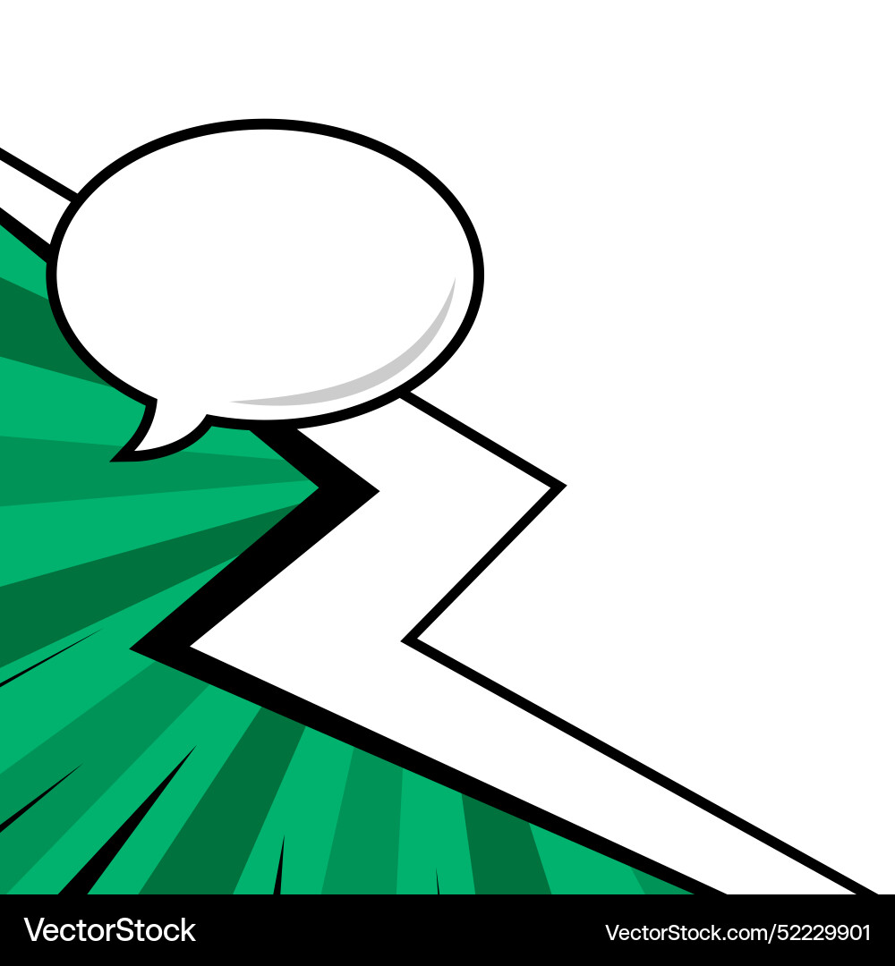 Green cartoon comic pop art border frame design Vector Image