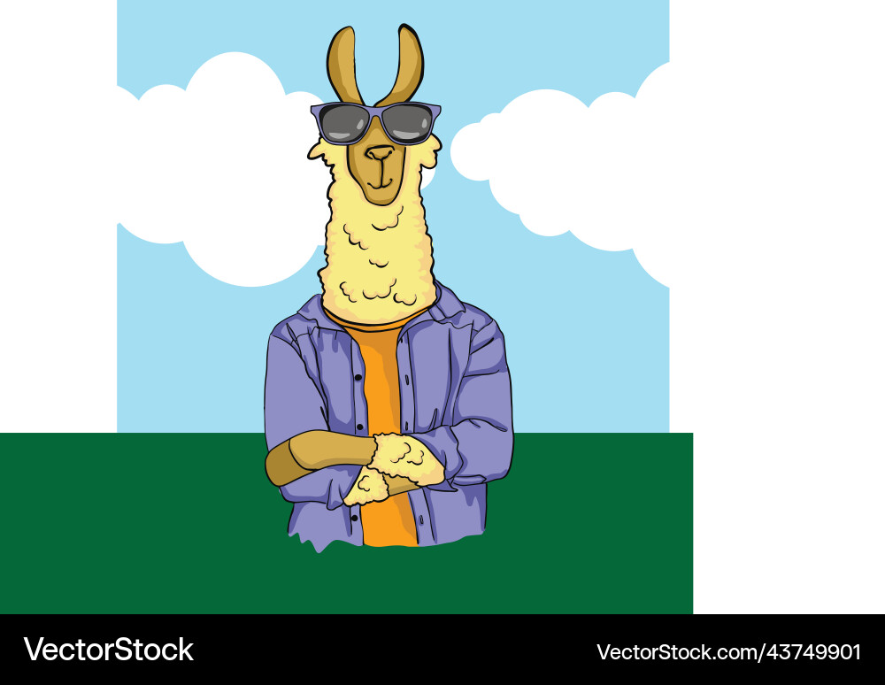 Lama Royalty Free Vector Image - VectorStock