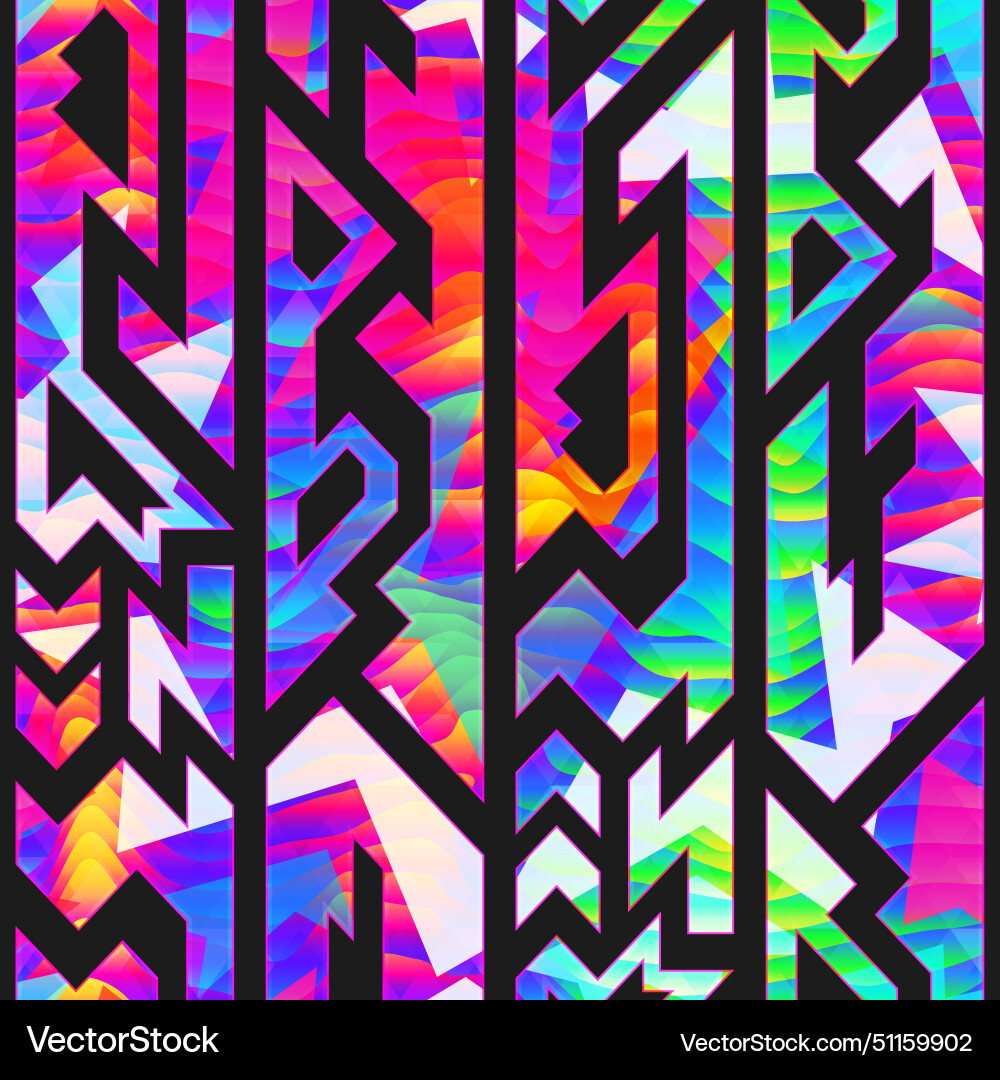 Abstract colorful lines seamless pattern Vector Image