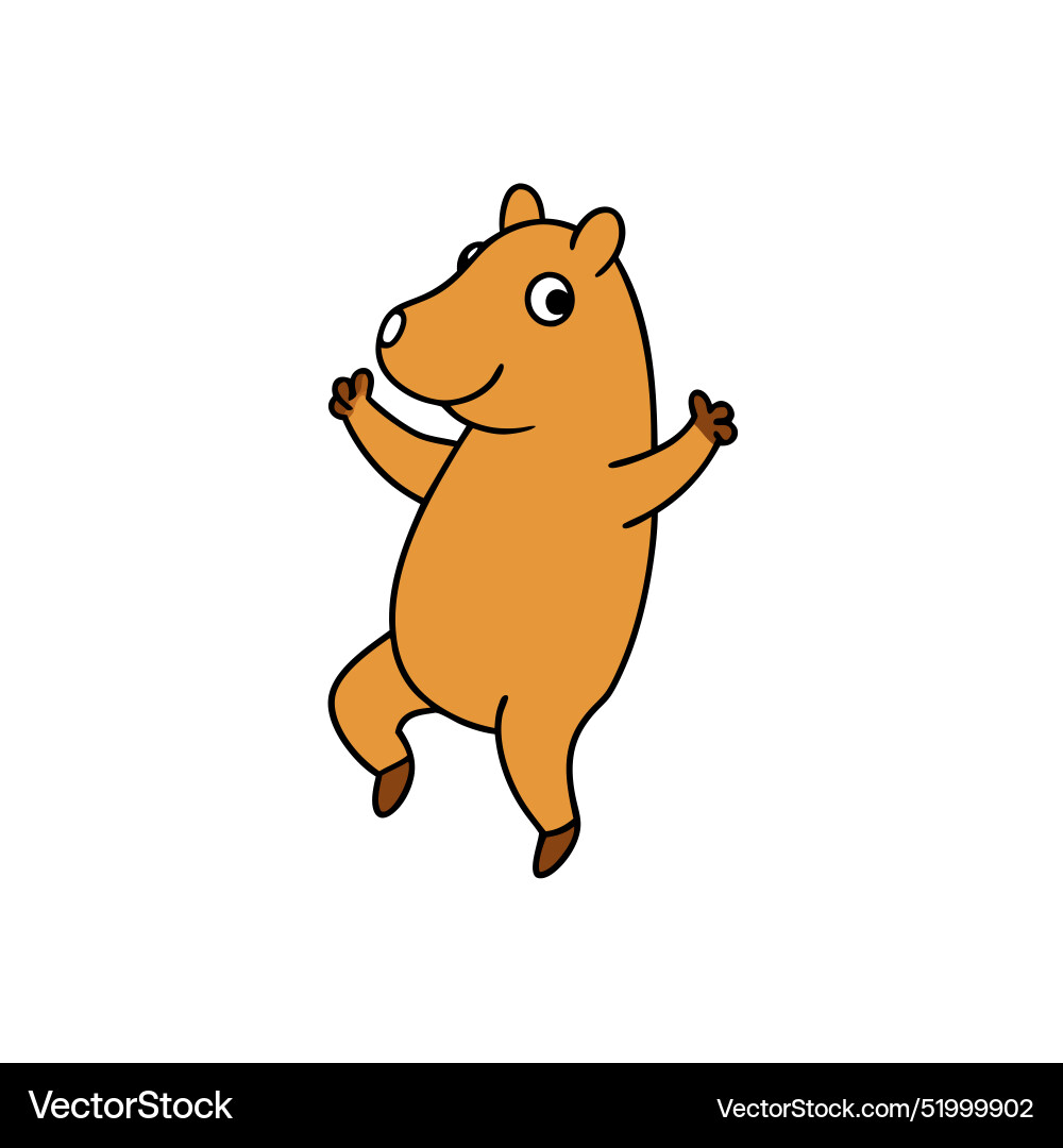 Capybara dancing icon Royalty Free Vector Image
