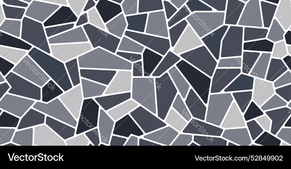 Grey mosaic stone floor splinter tile pattern Vector Image