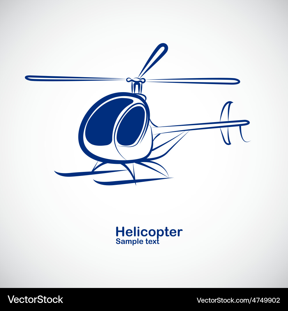 Helicopter 4 Royalty Free Vector Image - VectorStock