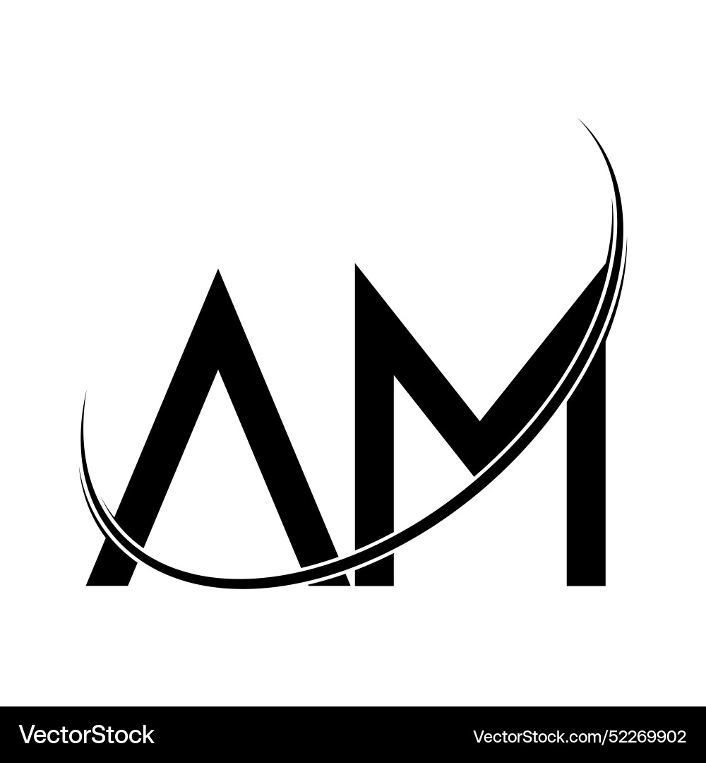 Letter am logo Royalty Free Vector Image - VectorStock