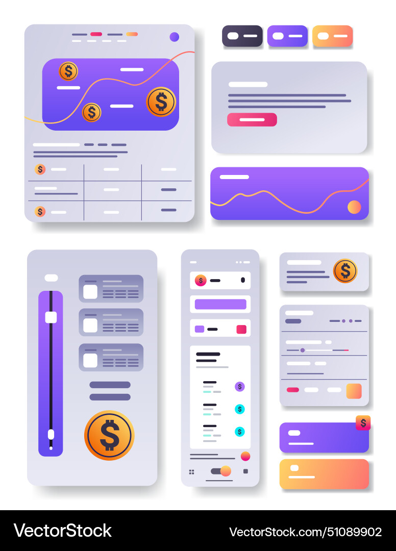 Online banking smart wallet payment application Vector Image