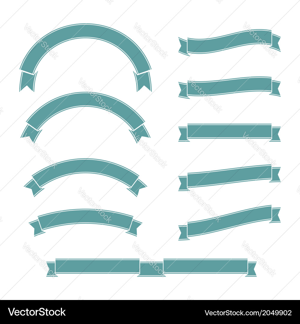 Ribbons set old style Royalty Free Vector Image