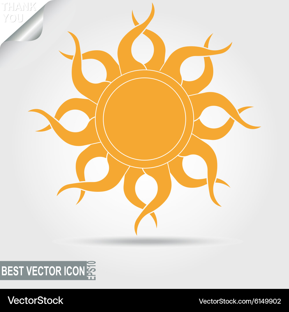 Sonne Icon Lizenzfreies Vektorbild - VectorStock