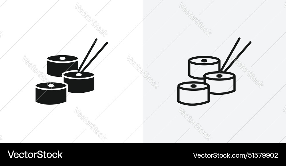 Sushi icon set Royalty Free Vector Image - VectorStock