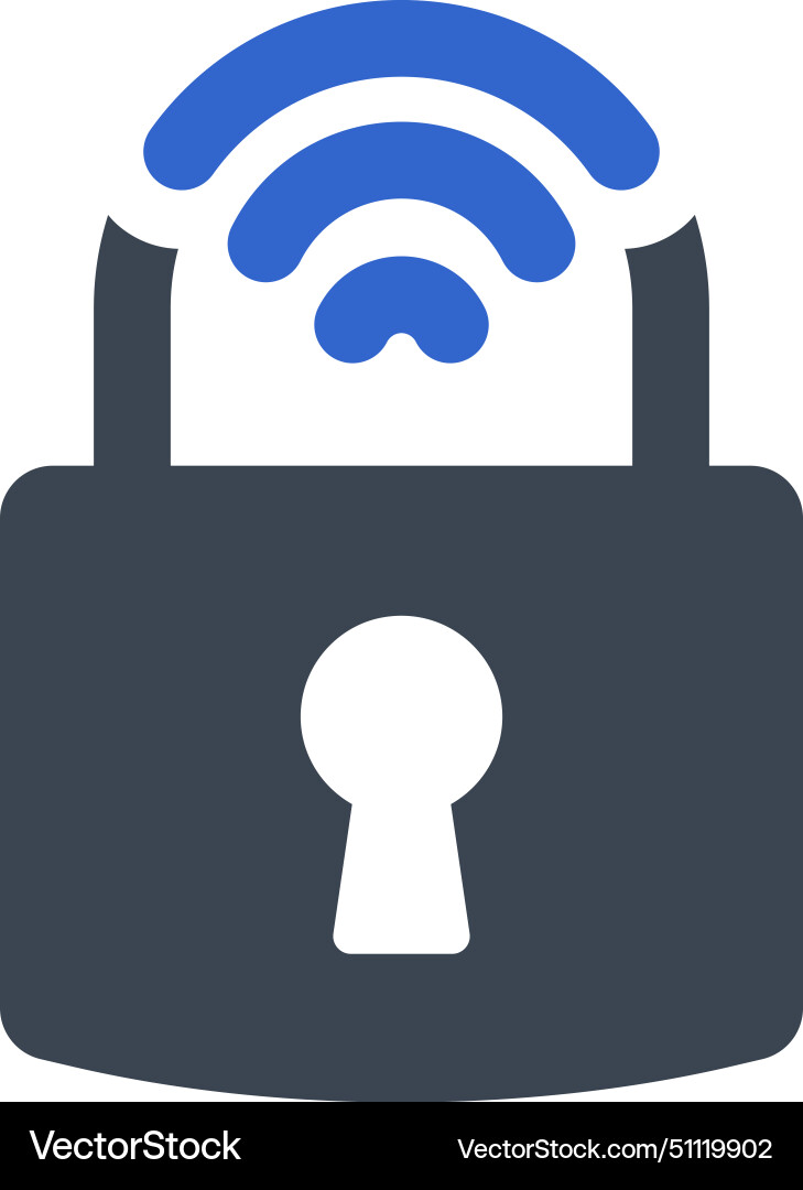 Vpn lock icon Royalty Free Vector Image - VectorStock