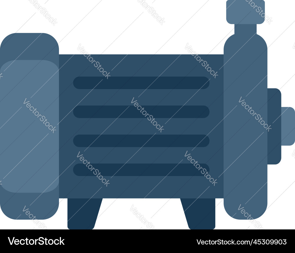 Compressor pump icon flat motor system Royalty Free Vector