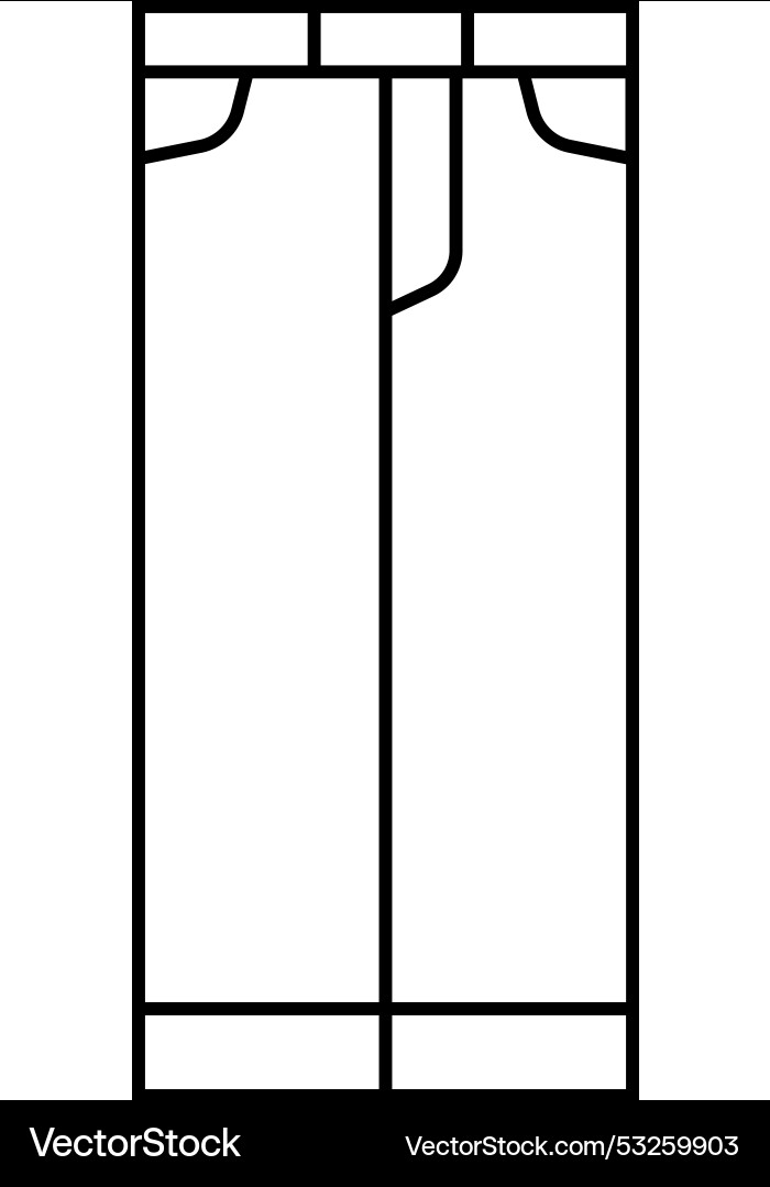 Denim pants man line icon Royalty Free Vector Image