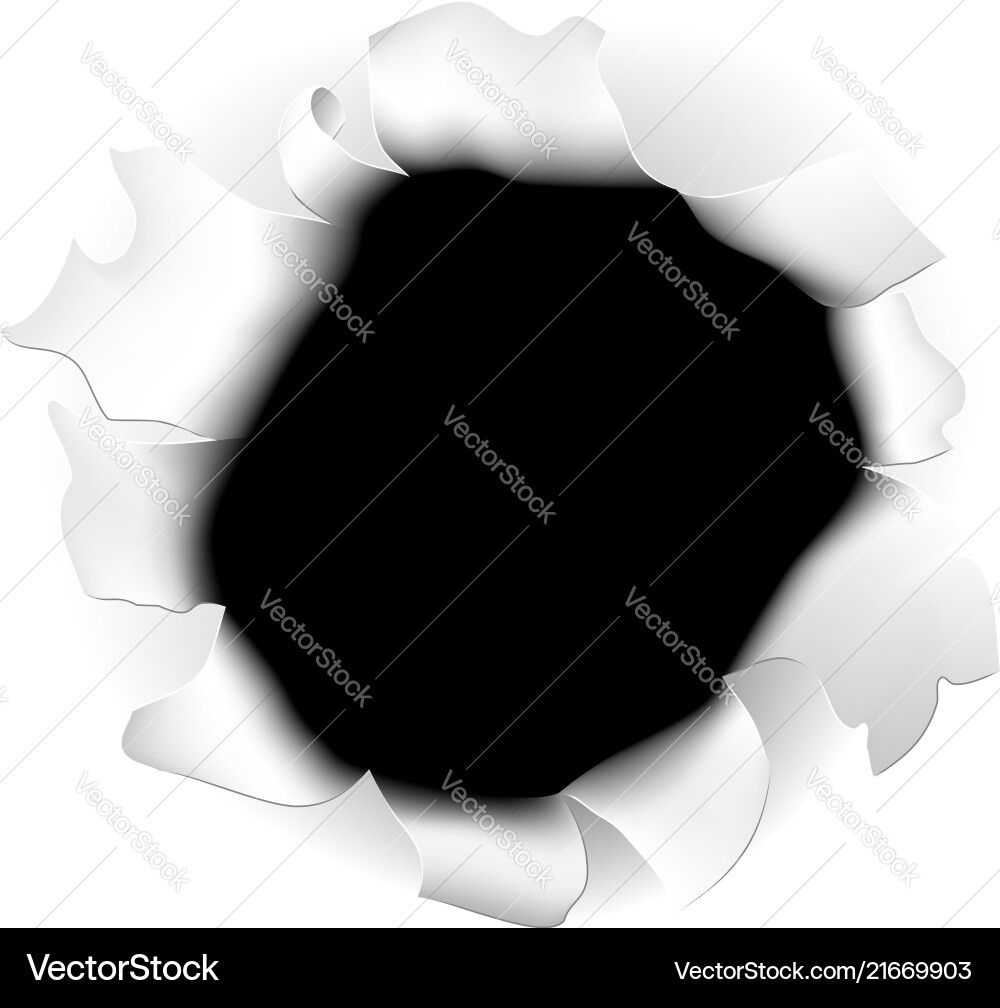 Ripped paper hole Royalty Free Vector Image - VectorStock