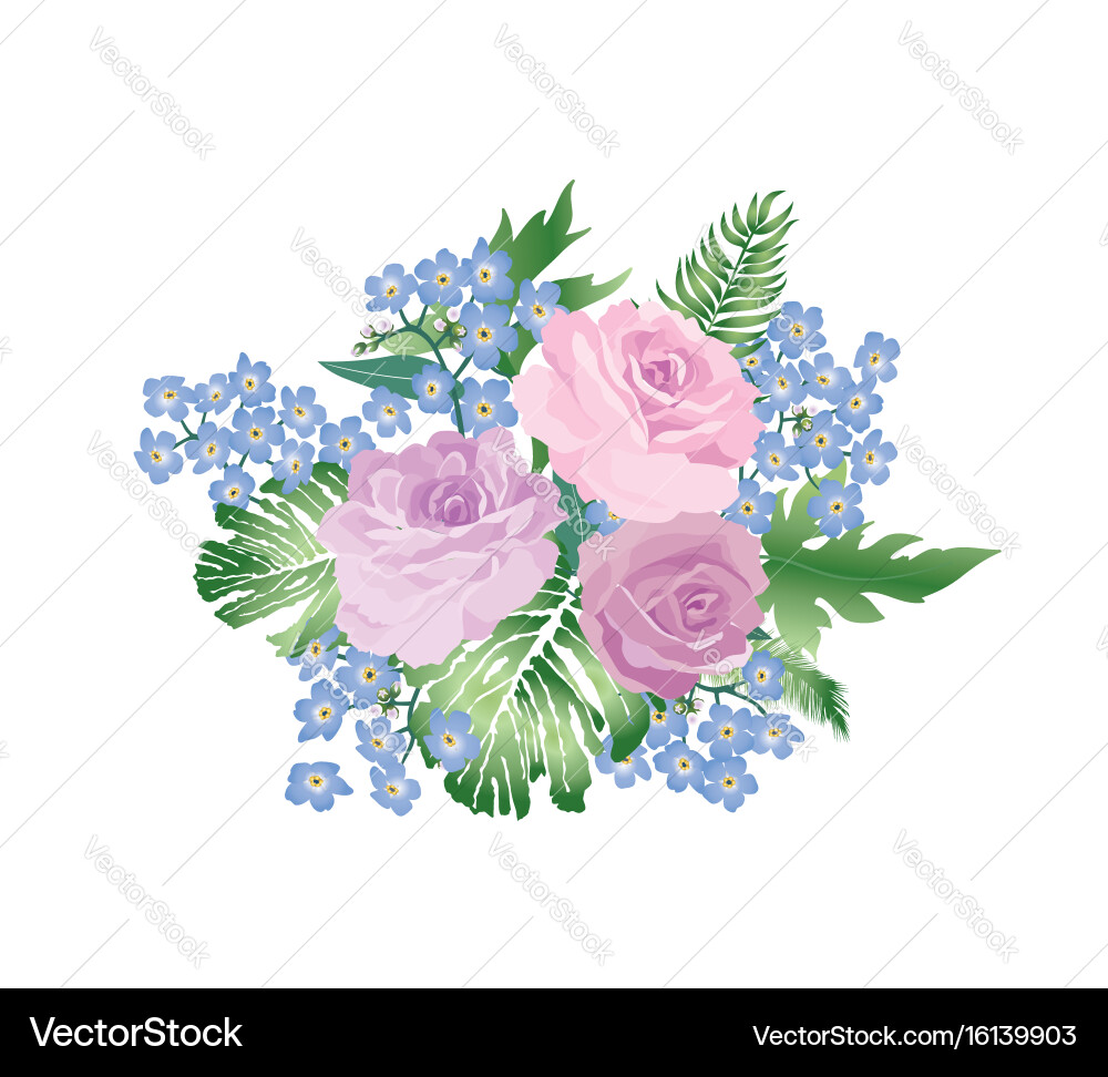 Spring Flower Bouquet Royalty Free Vector Image