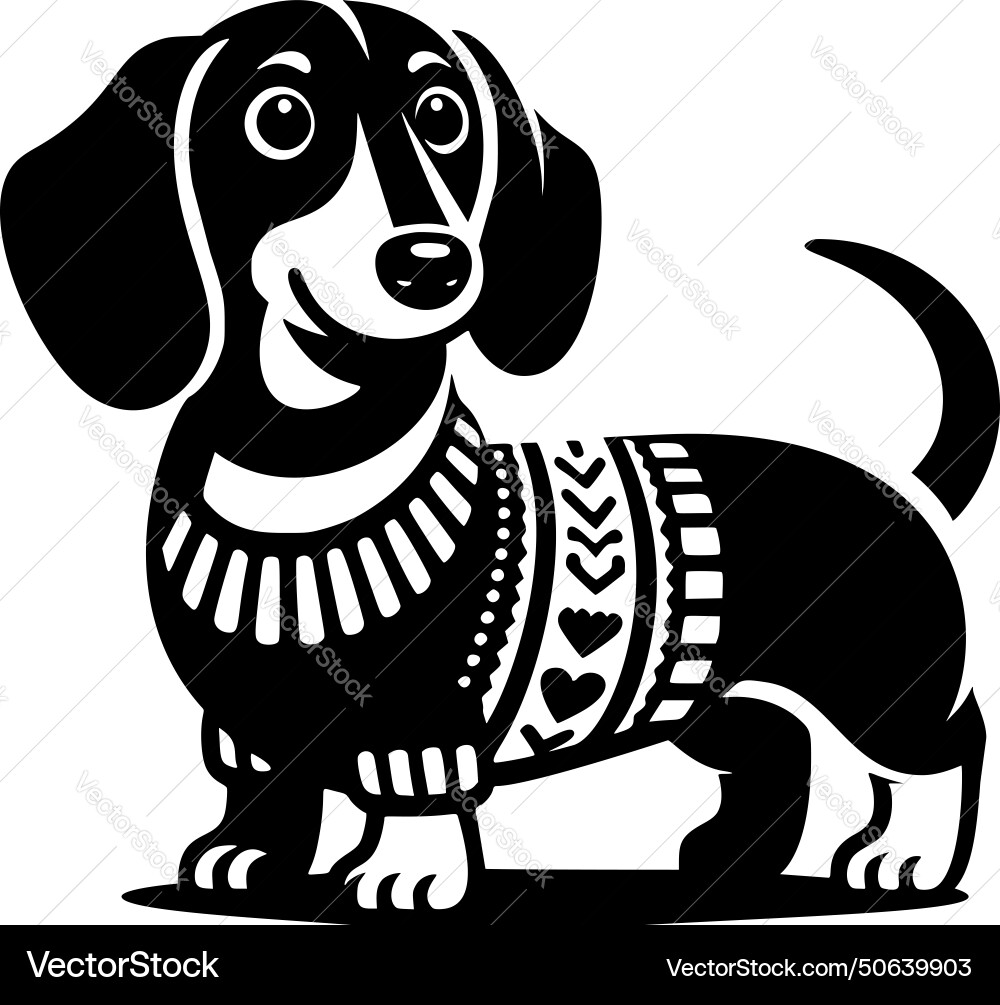 Stylized dachshund Royalty Free Vector Image - VectorStock