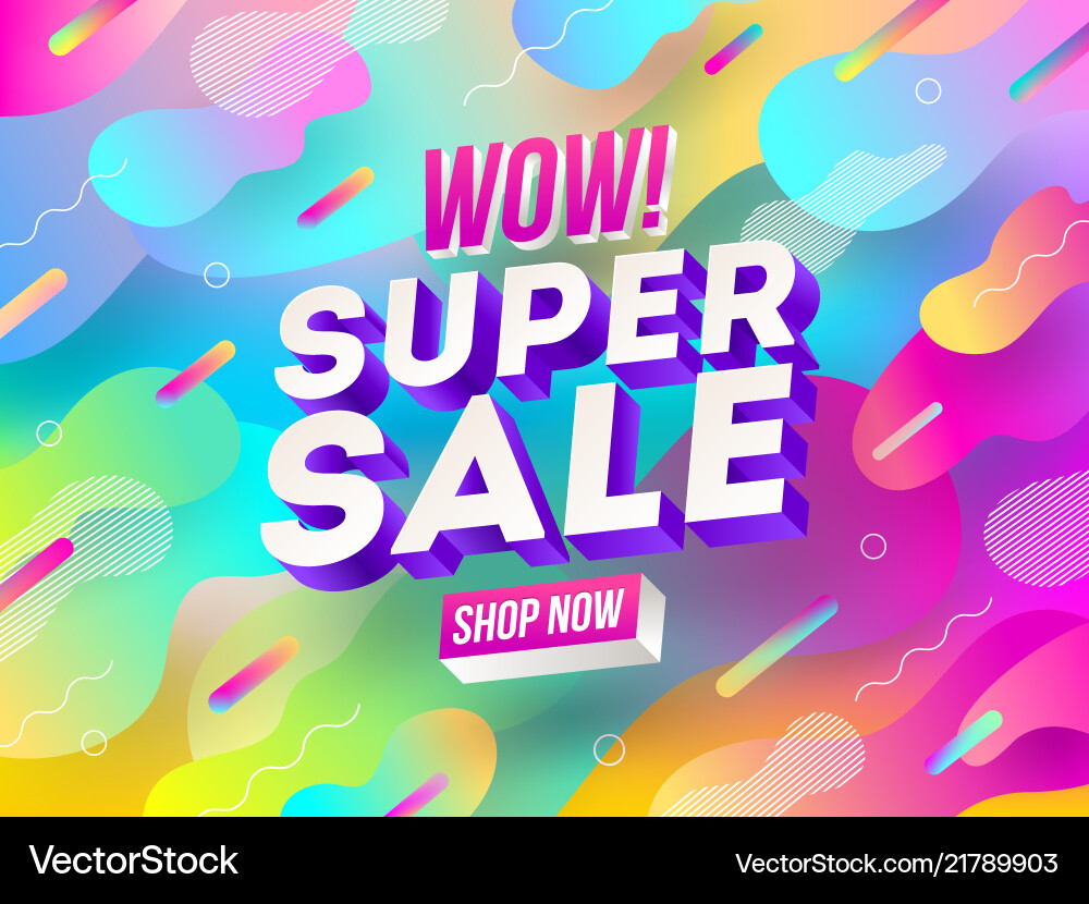 Super sale promotion design Royalty Free Vector Image