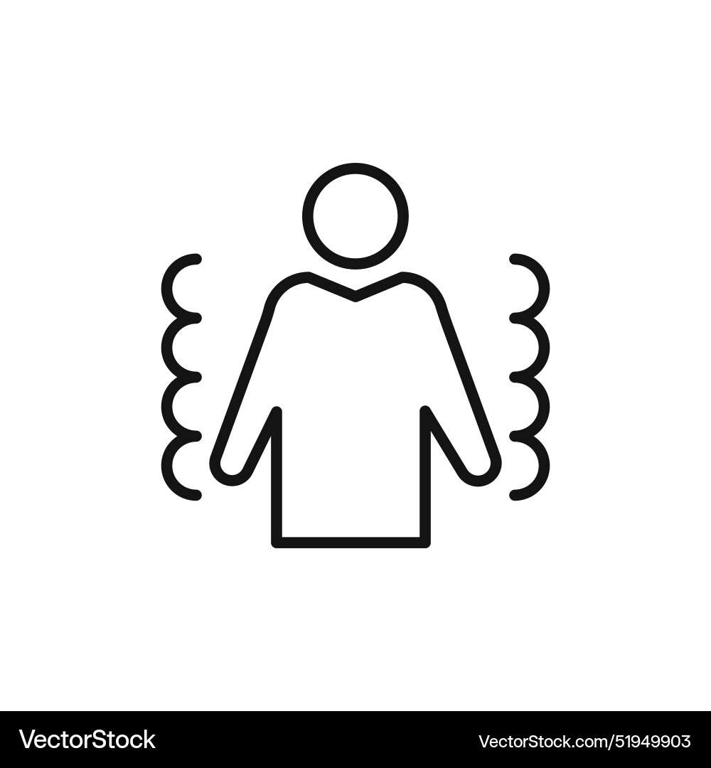 Trembling logo sign outline Royalty Free Vector Image