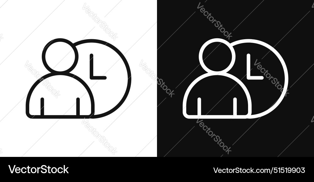 User time icon Royalty Free Vector Image - VectorStock