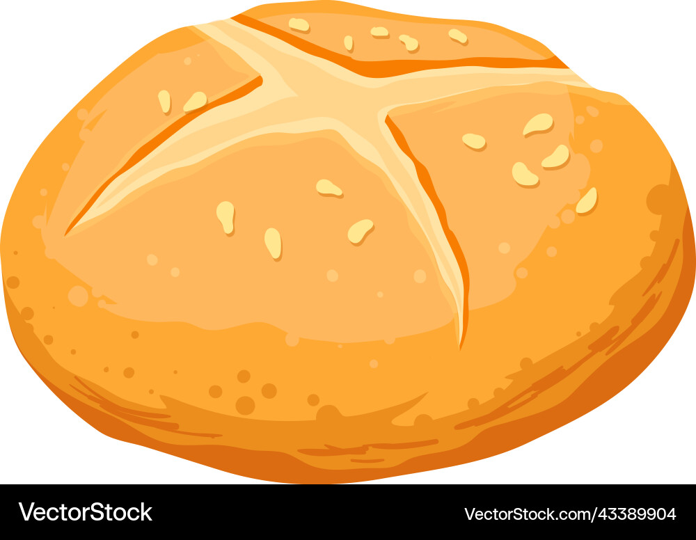 Bun bread cartoon Royalty Free Vector Image - VectorStock