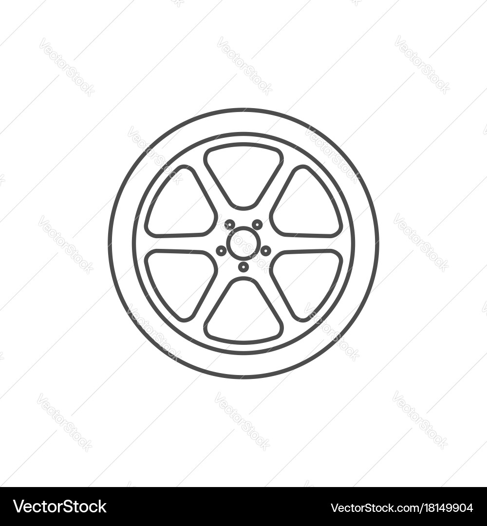 Car wheel icon Royalty Free Vector Image - VectorStock