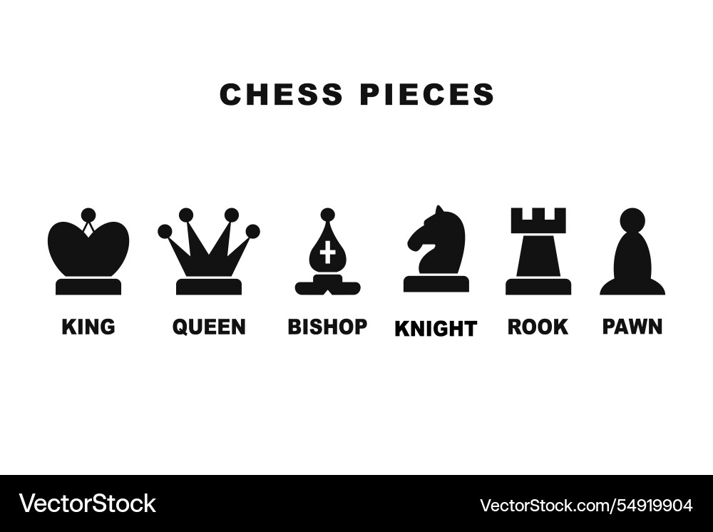 Chess pieces set Royalty Free Vector Image - VectorStock