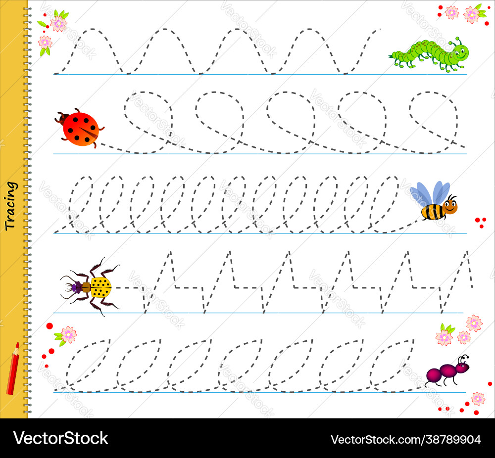 Educational page for little children draw Vector Image