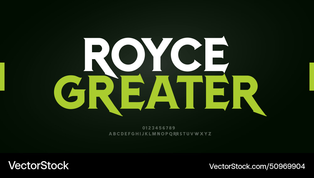 Modern rock serif logo alphabet font Royalty Free Vector