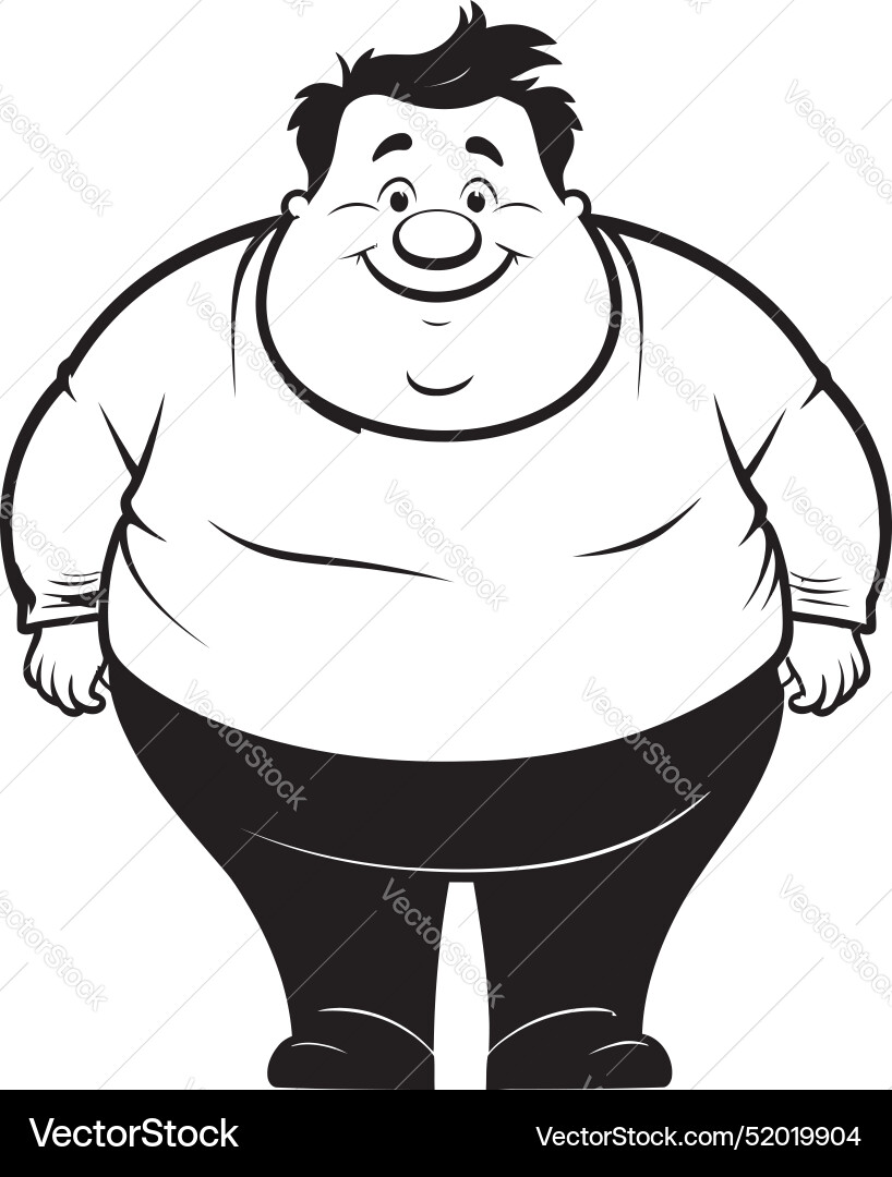 Rotund representation icon design emblem chubby Vector Image