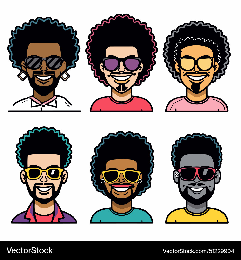 Six diverse avatars featuring people different Vector Image