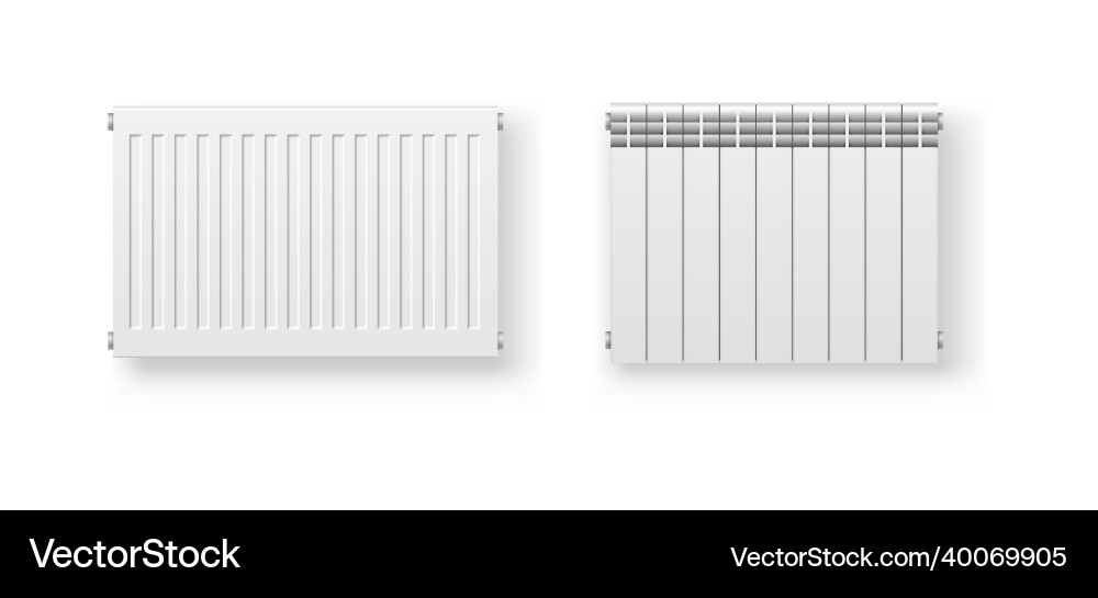 Central heating radiator panels for indoor Vector Image