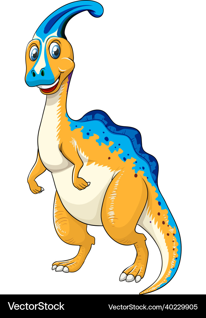 Ein parasaurus dinosaur Cartoon Charakter Vektorbild