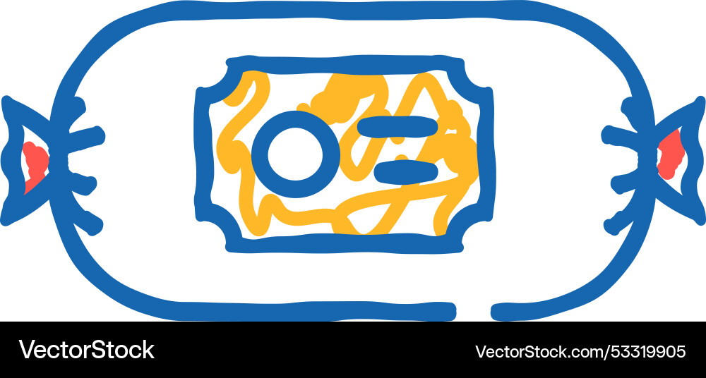 Liver sausage meat icon doodle Royalty Free Vector Image