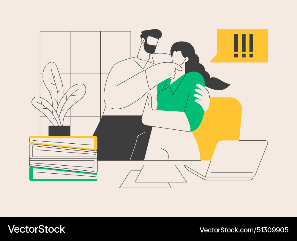 Sexual harassment abstract concept Royalty Free Vector Image