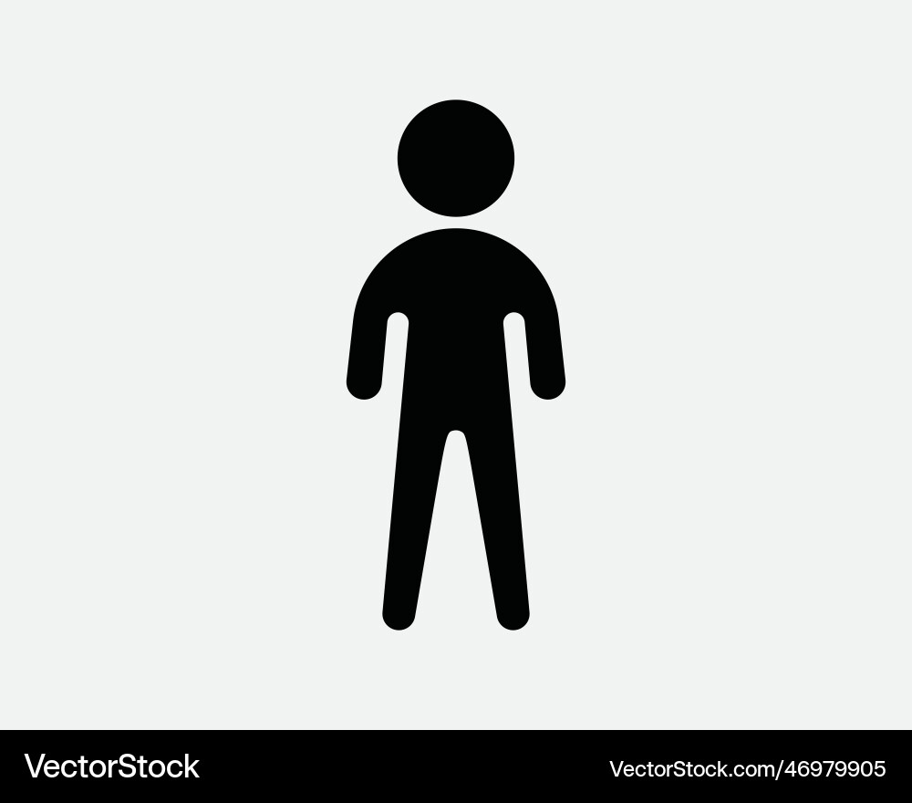 Simple stick figure icon Royalty Free Vector Image