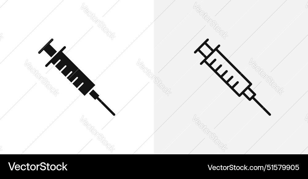 Syringe icon set Royalty Free Vector Image - VectorStock