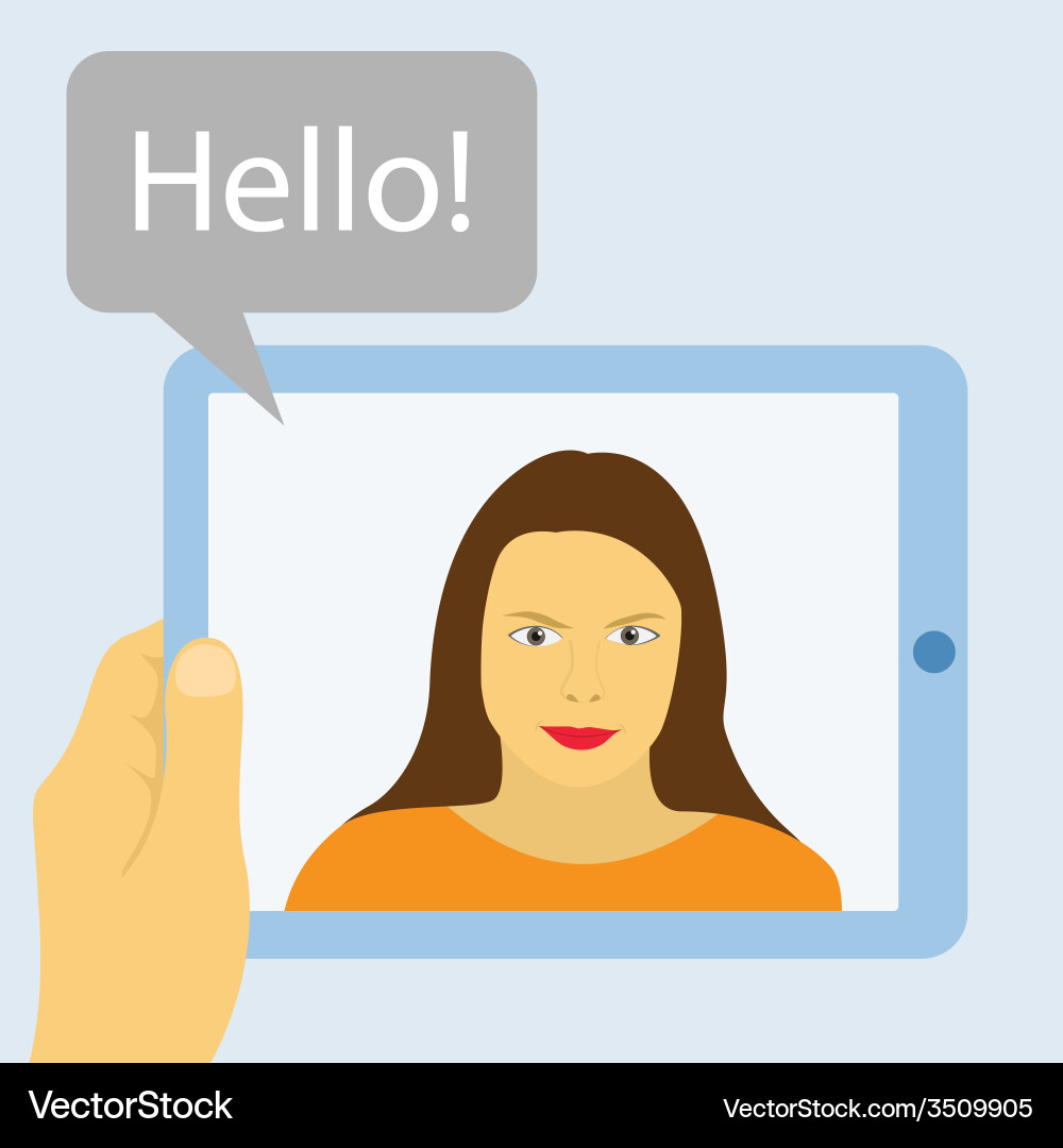 Tablet communication Royalty Free Vector Image