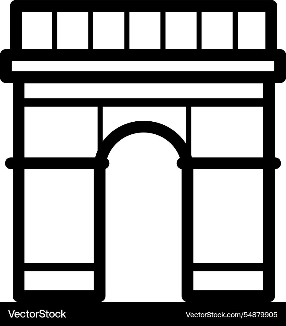 Triumphal arch - icon Royalty Free Vector Image