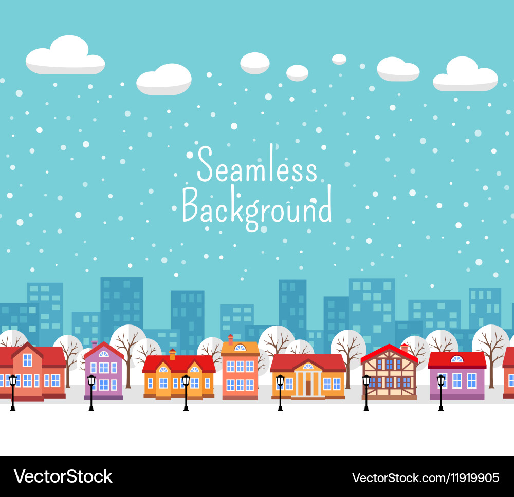 Winter seamless background Royalty Free Vector Image